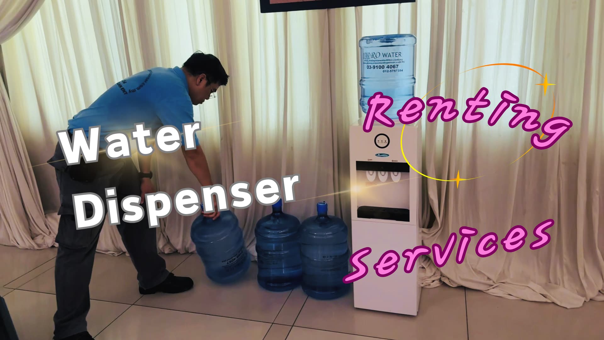 Water Dispenser Rental Service for Weddings and Events ‣ Captain Specialist Malaysia Water ...