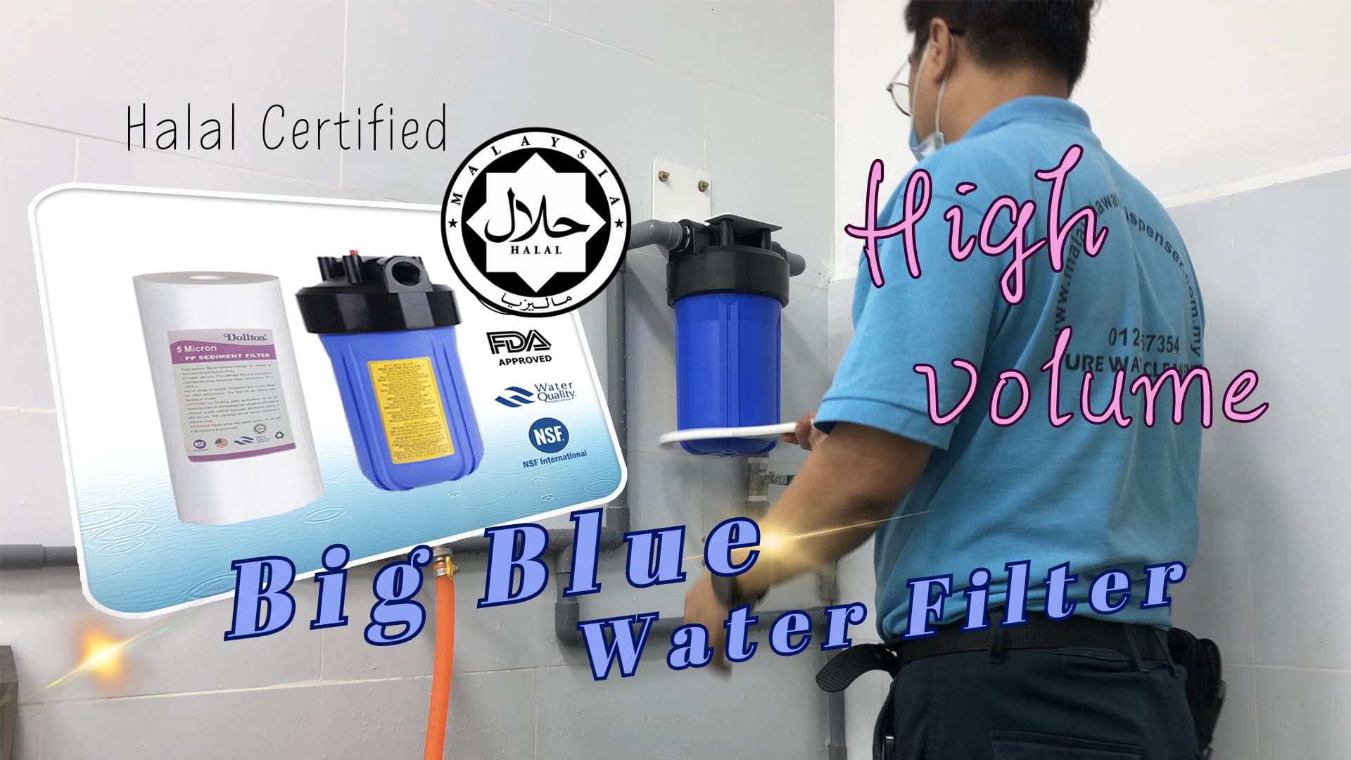 Installing a Halal Certified Big Blue Water Filter System for Clean and Safe Water in Homes and ...